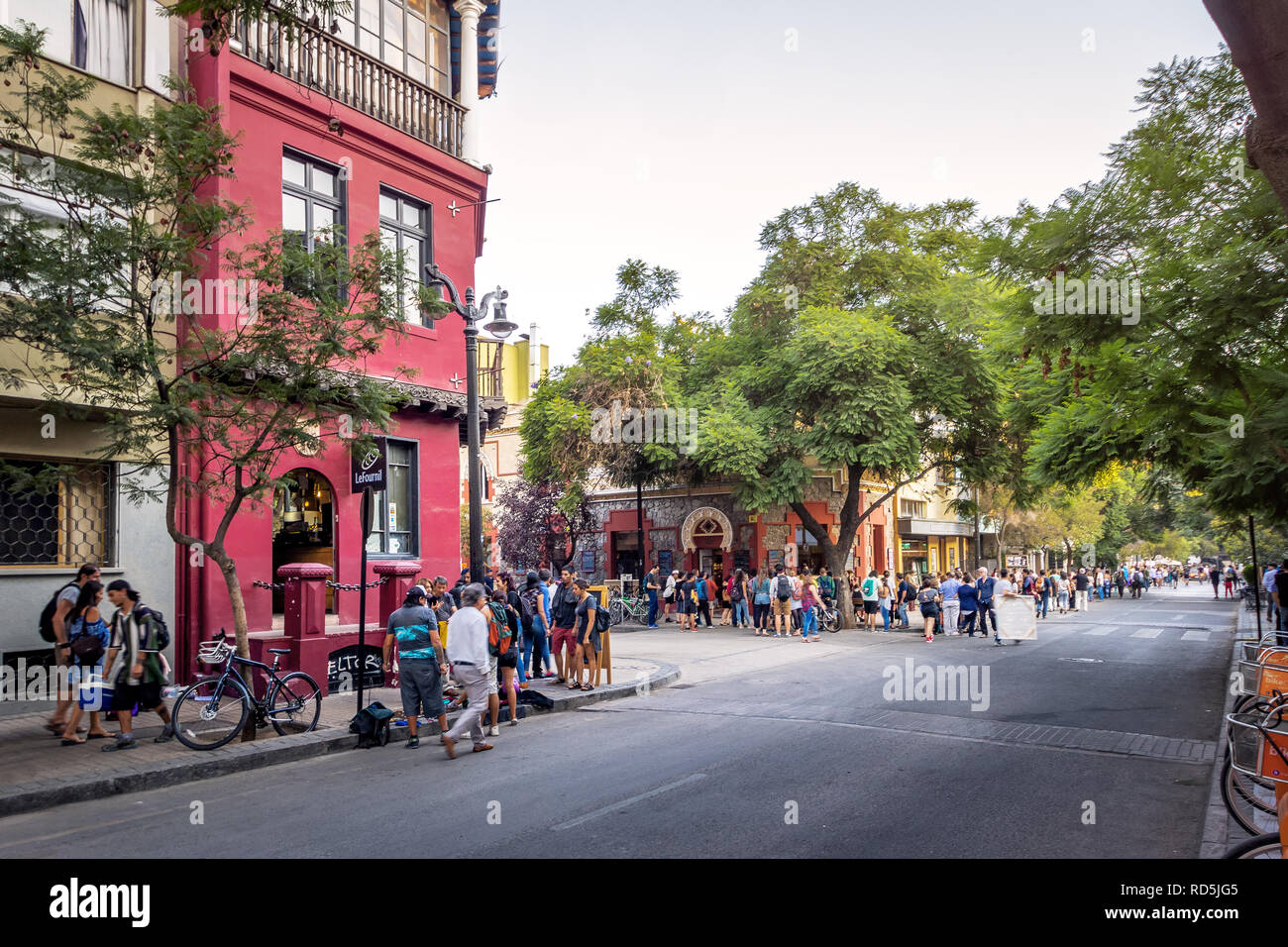 Lastarria neighborhood - Santiago, Chile Stock Photo - Alamy