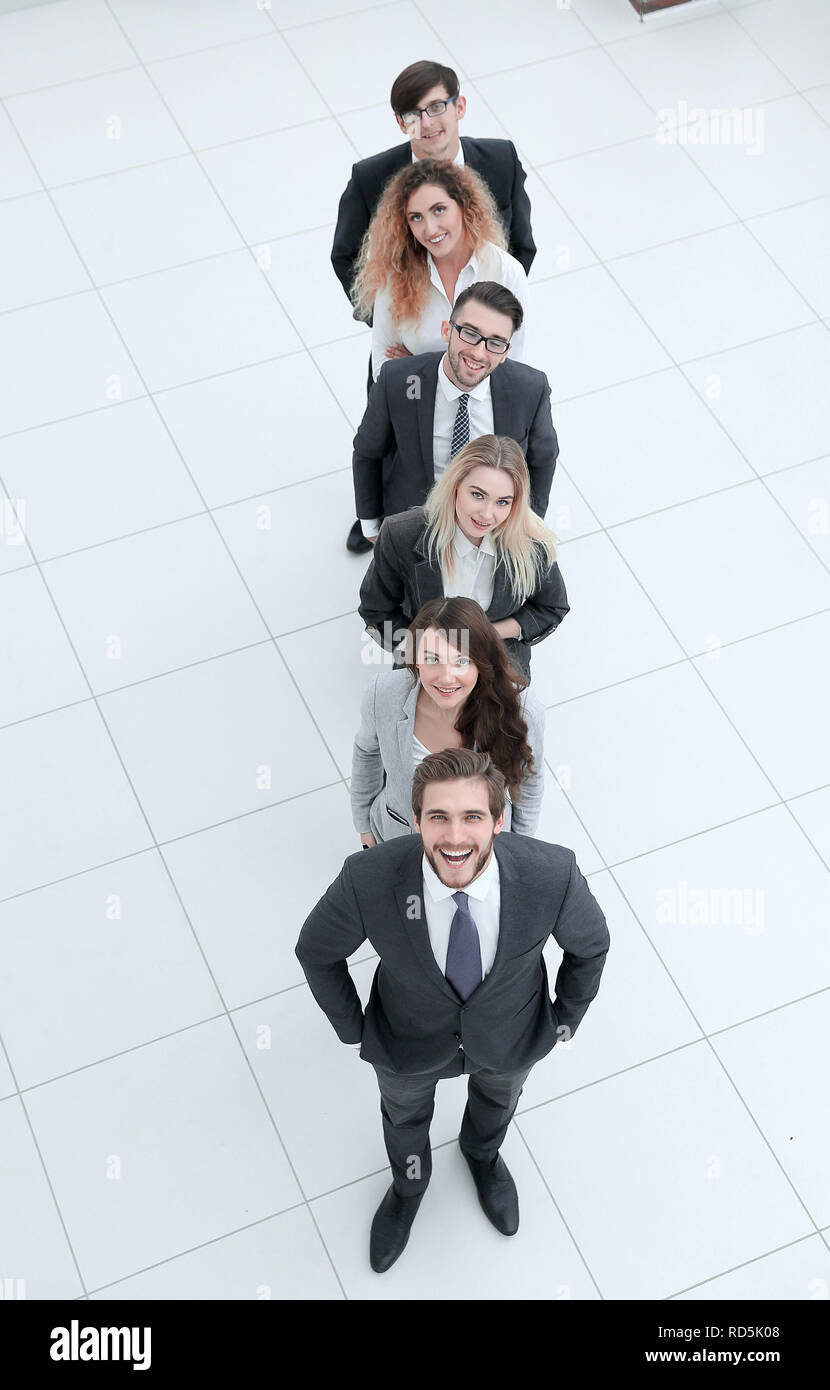 business team standing in line .isolated on white Stock Photo - Alamy
