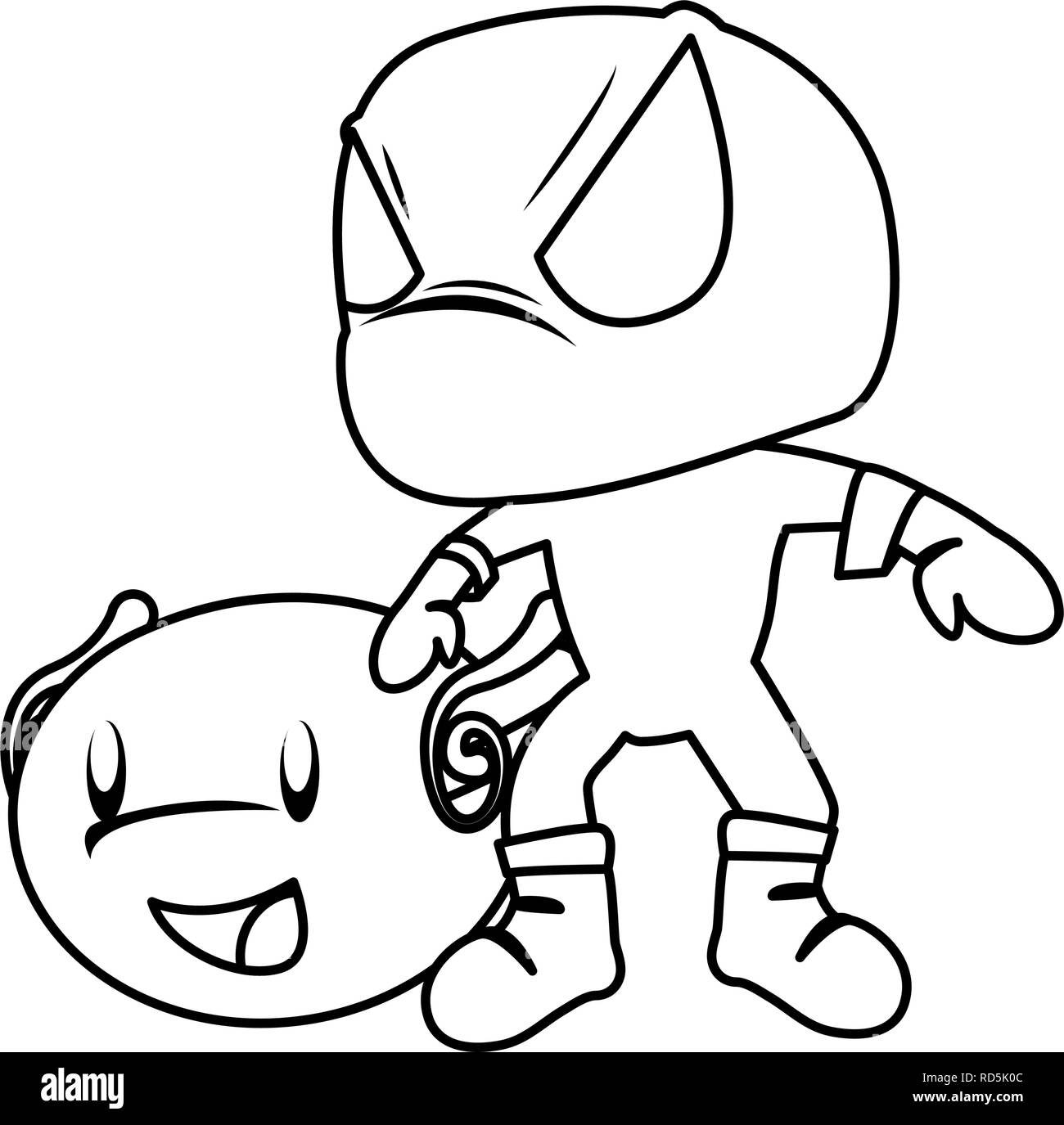 video game bad character and monster vector illustration Stock Vector ...
