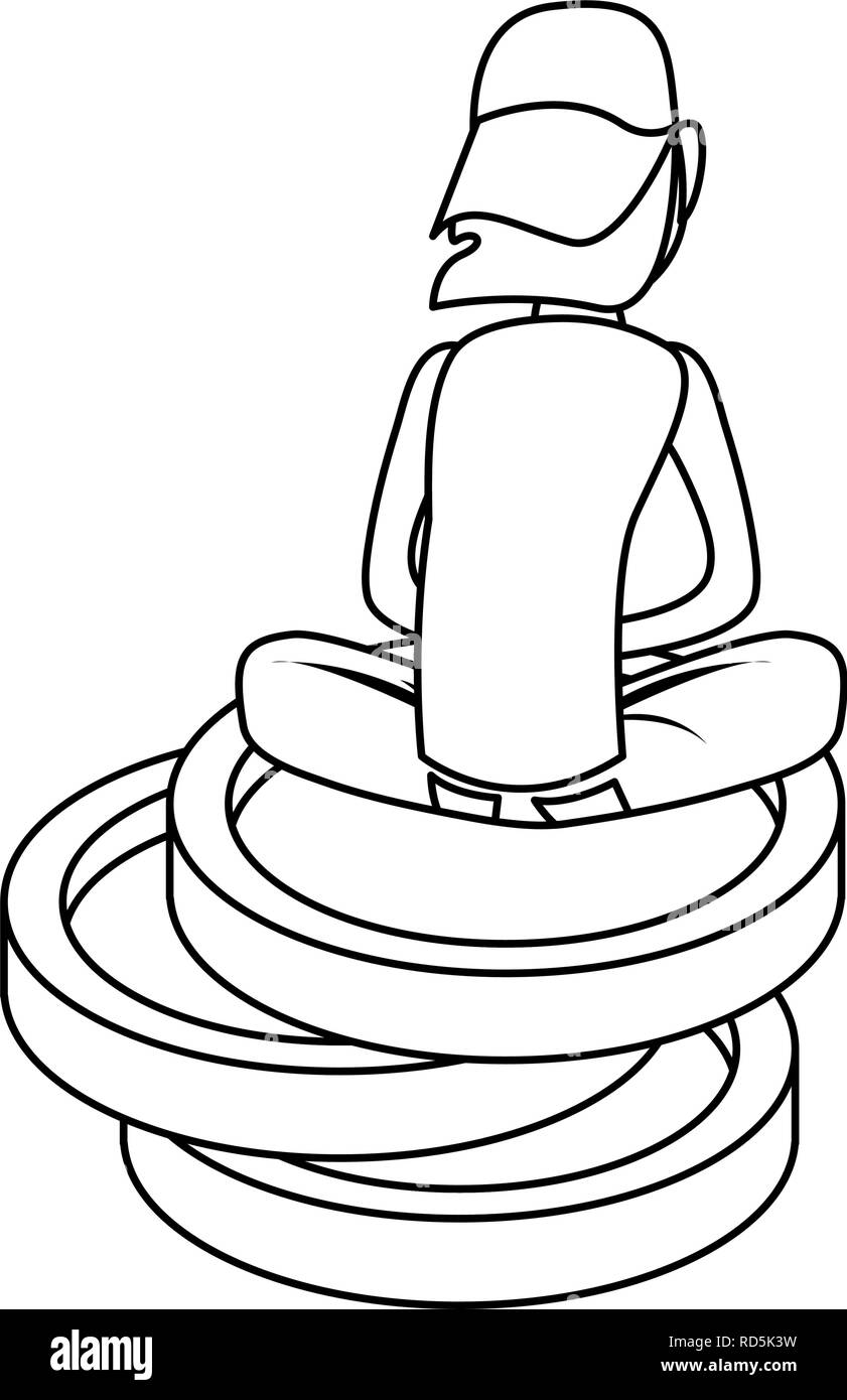 video game gamer boy pile coins vector illustration Stock Vector Image ...