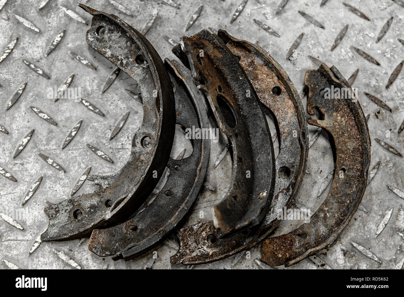 old used car brake pads Stock Photo - Alamy