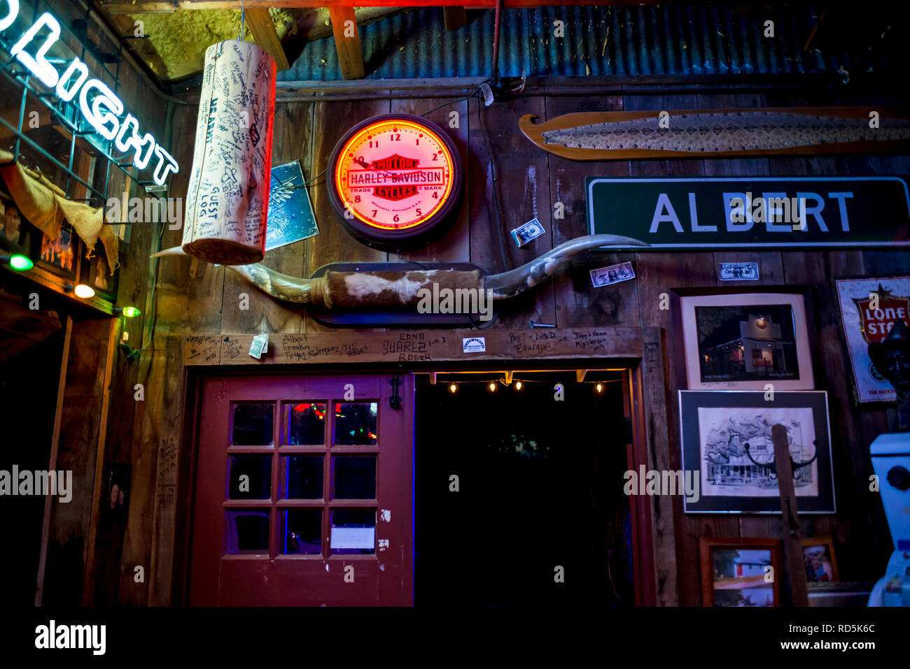 Texas small town bar interior in the Hill Country, USA Stock Photo - Alamy