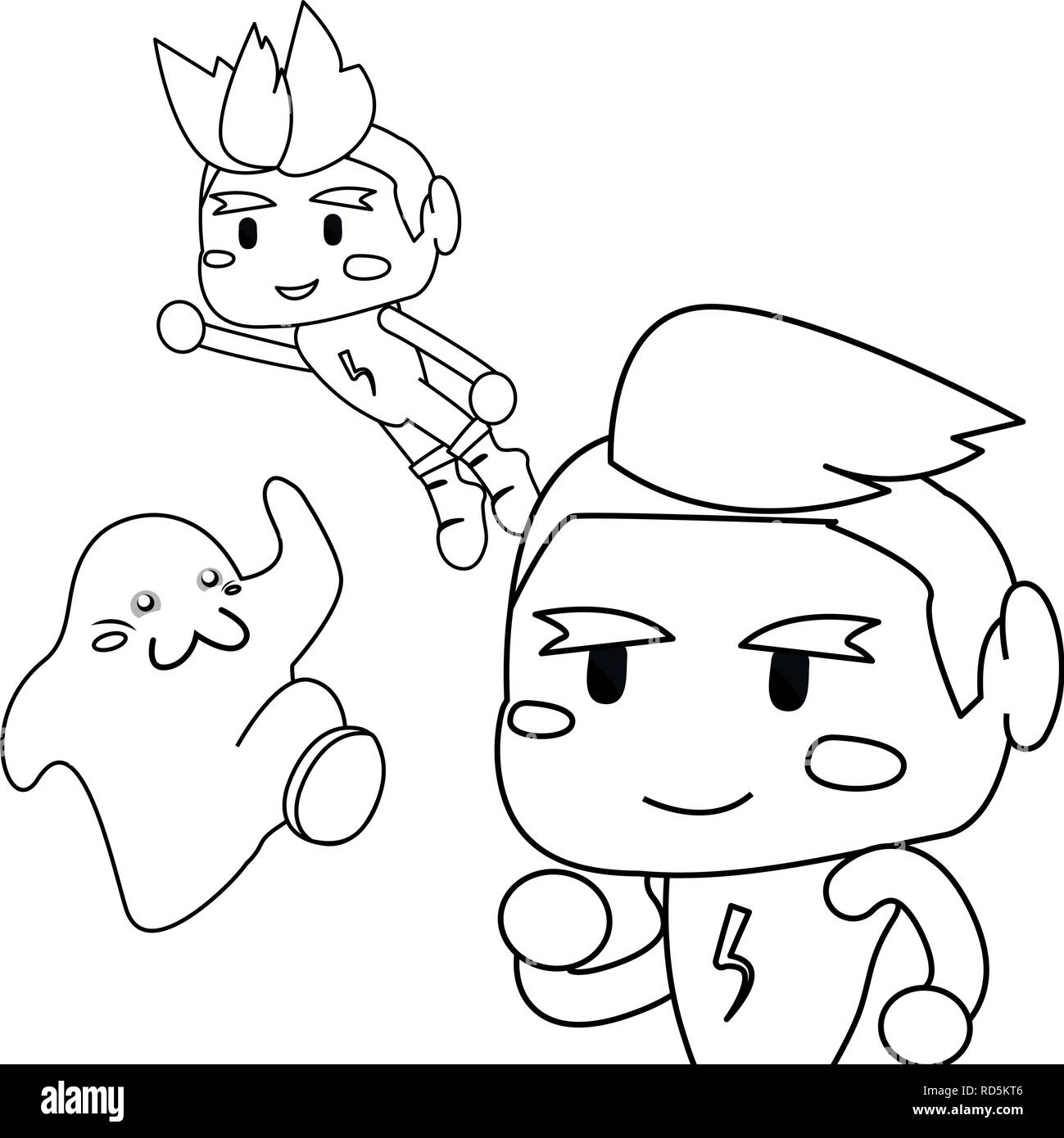 video game boy avatar characters vector illustration Stock Vector Image ...