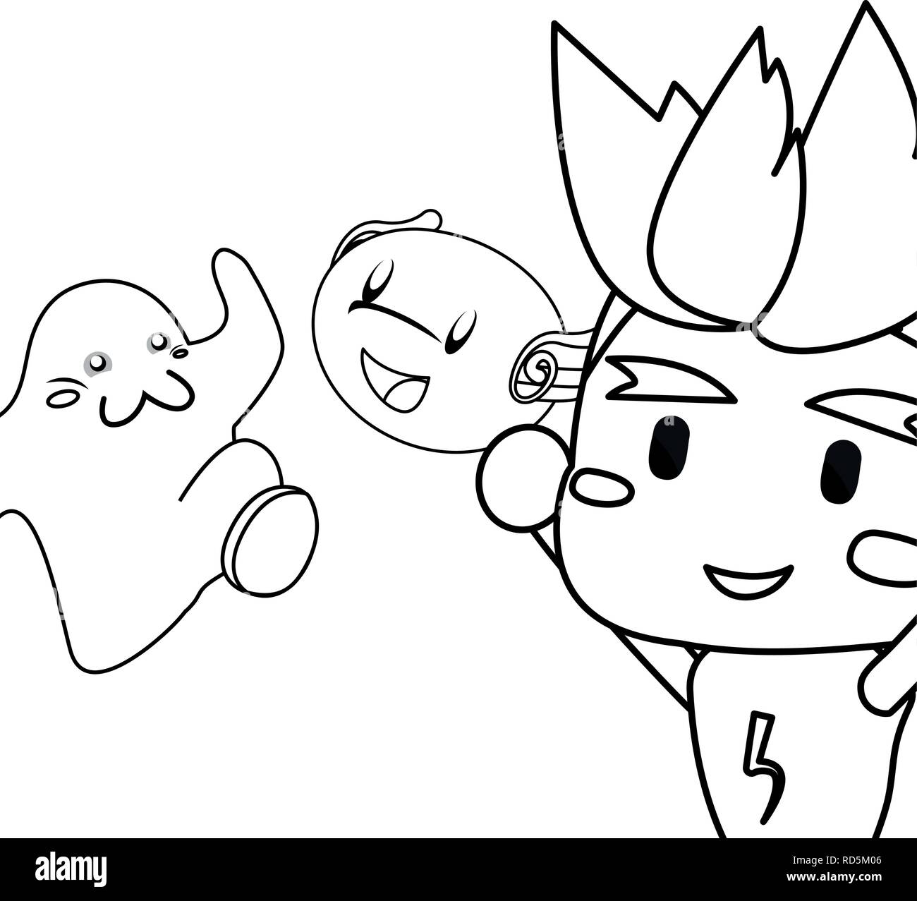 video game boy avatar characters vector illustration Stock Vector Image ...