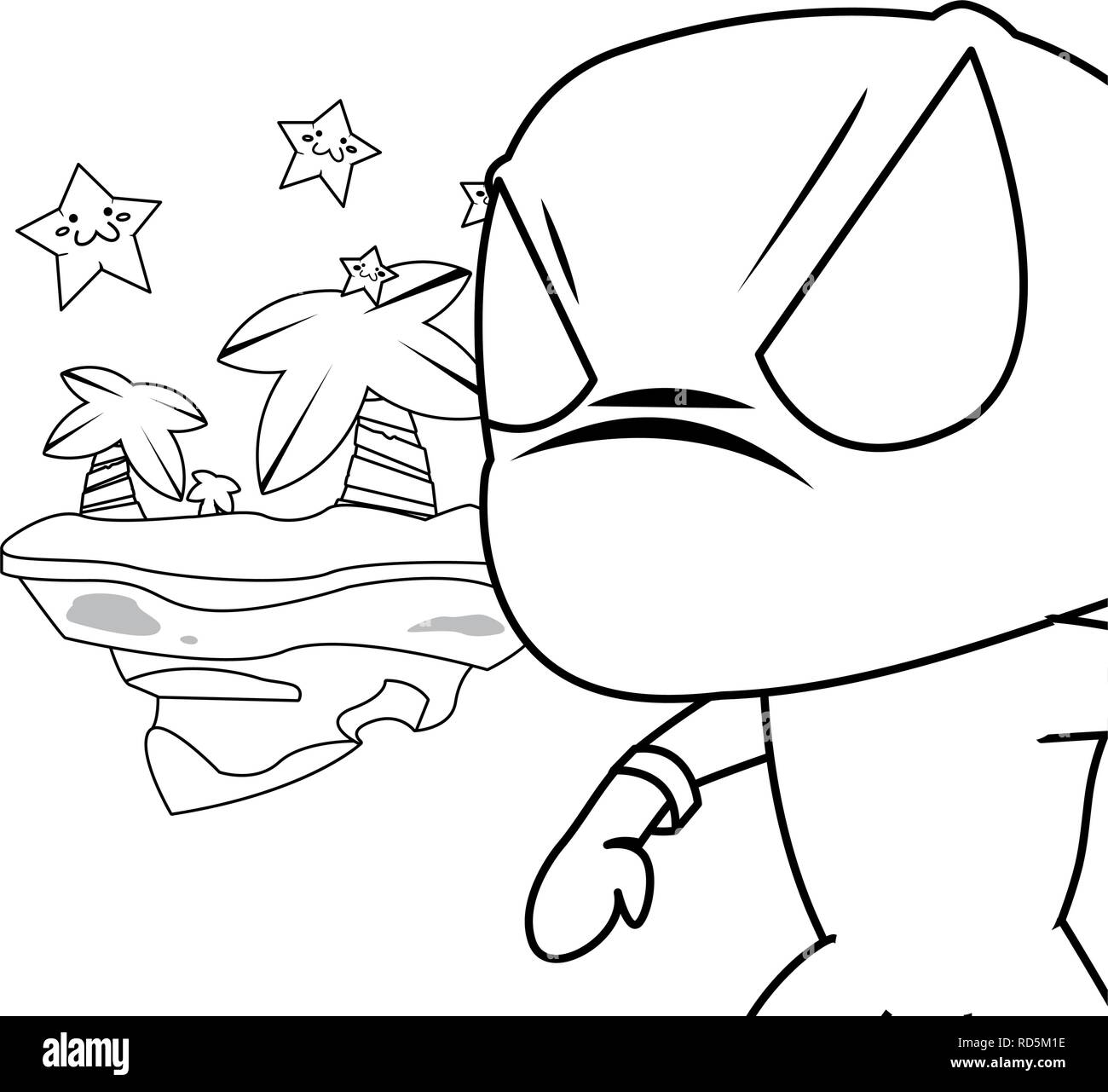 video game bad character and level scene vector illustration Stock ...