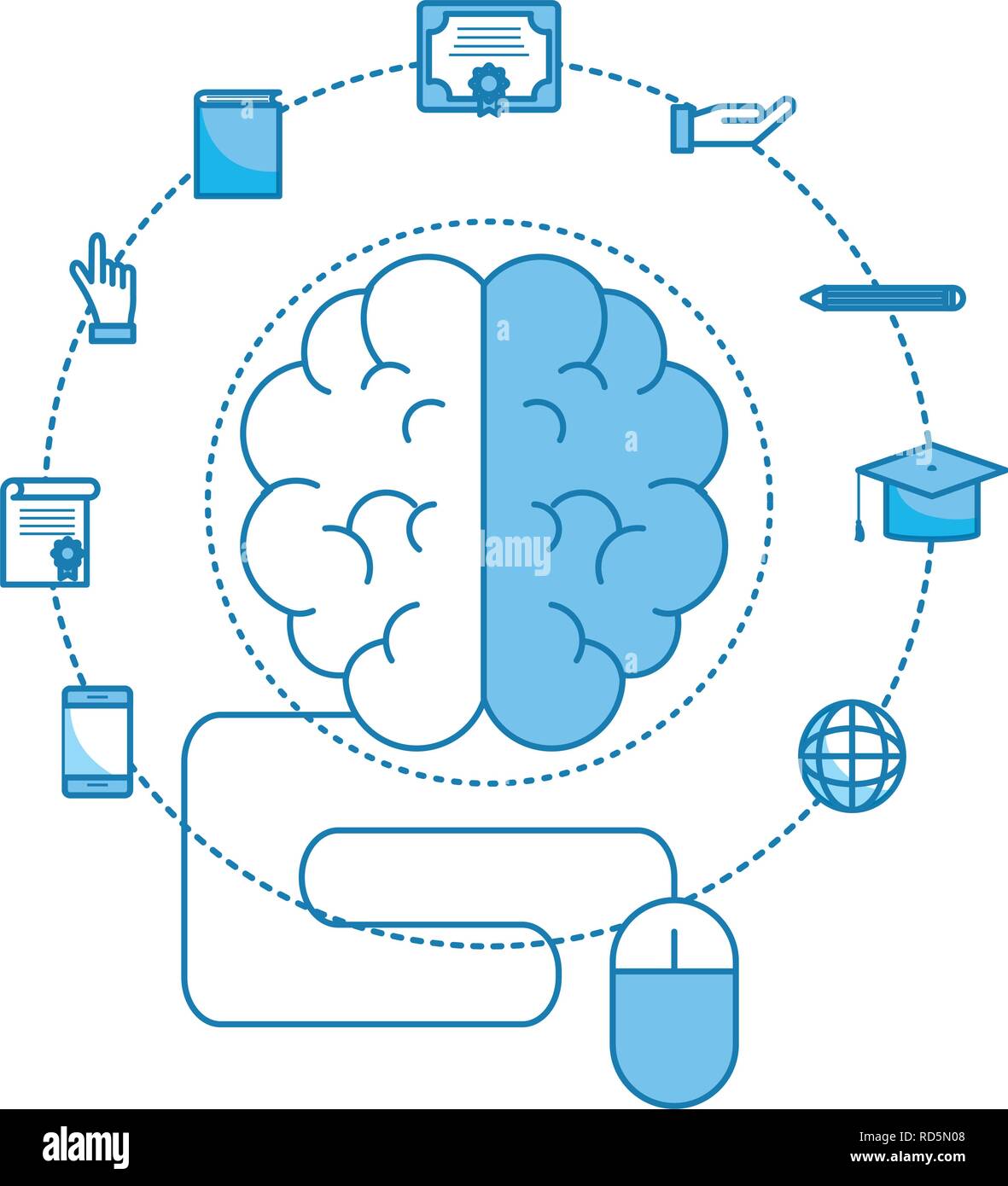 brain and mouse Stock Vector Image & Art - Alamy
