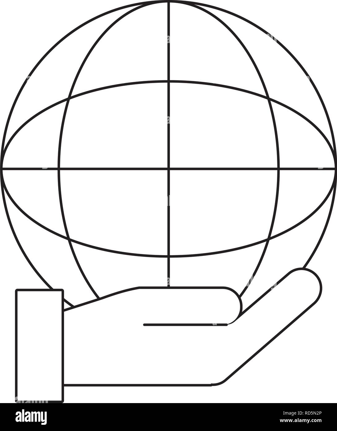 globe hand holding Stock Vector Image & Art - Alamy