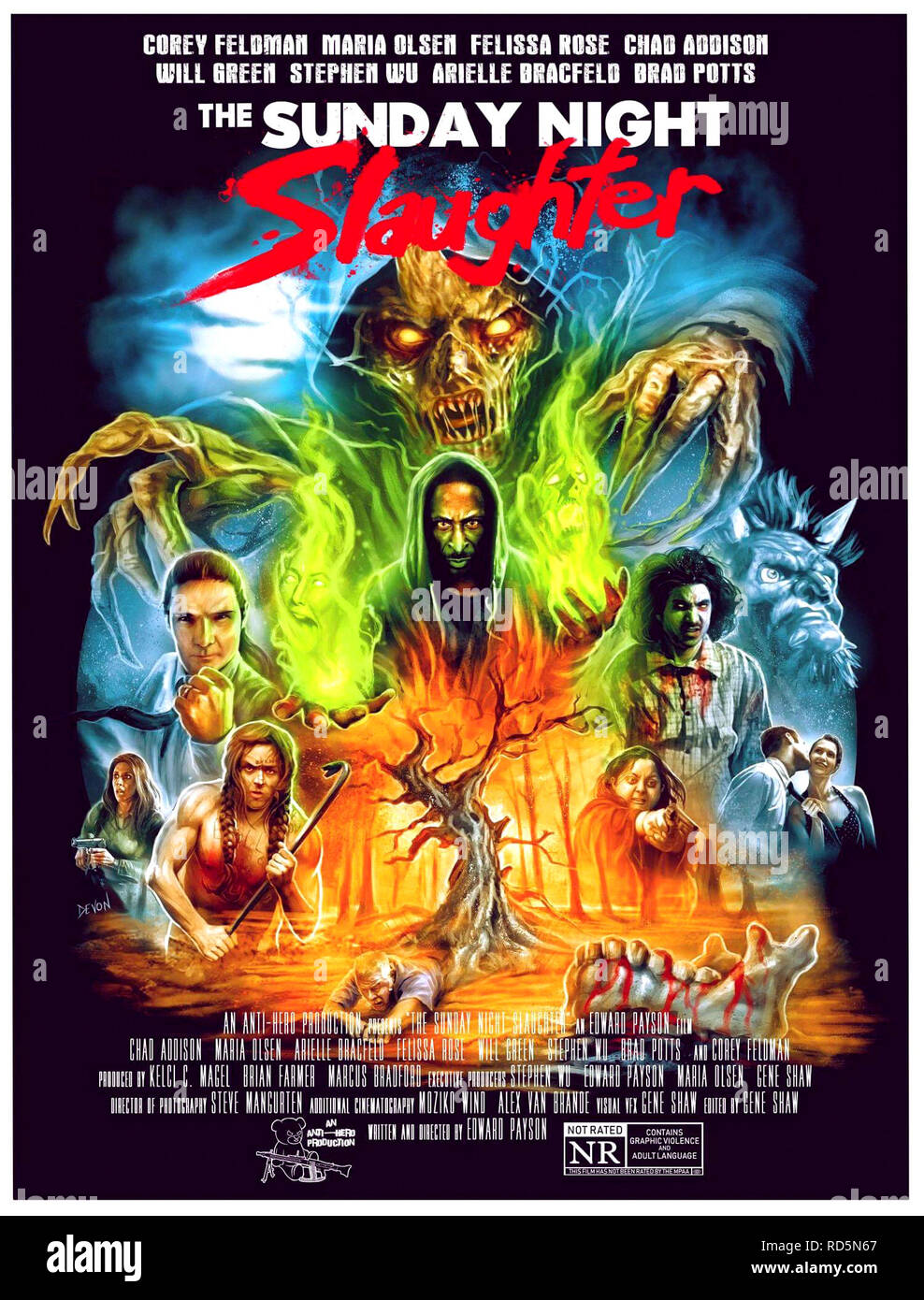 THE SUNDAY NIGHT SLAUGHTER, US poster, 2018. © Monsterworks66 ...