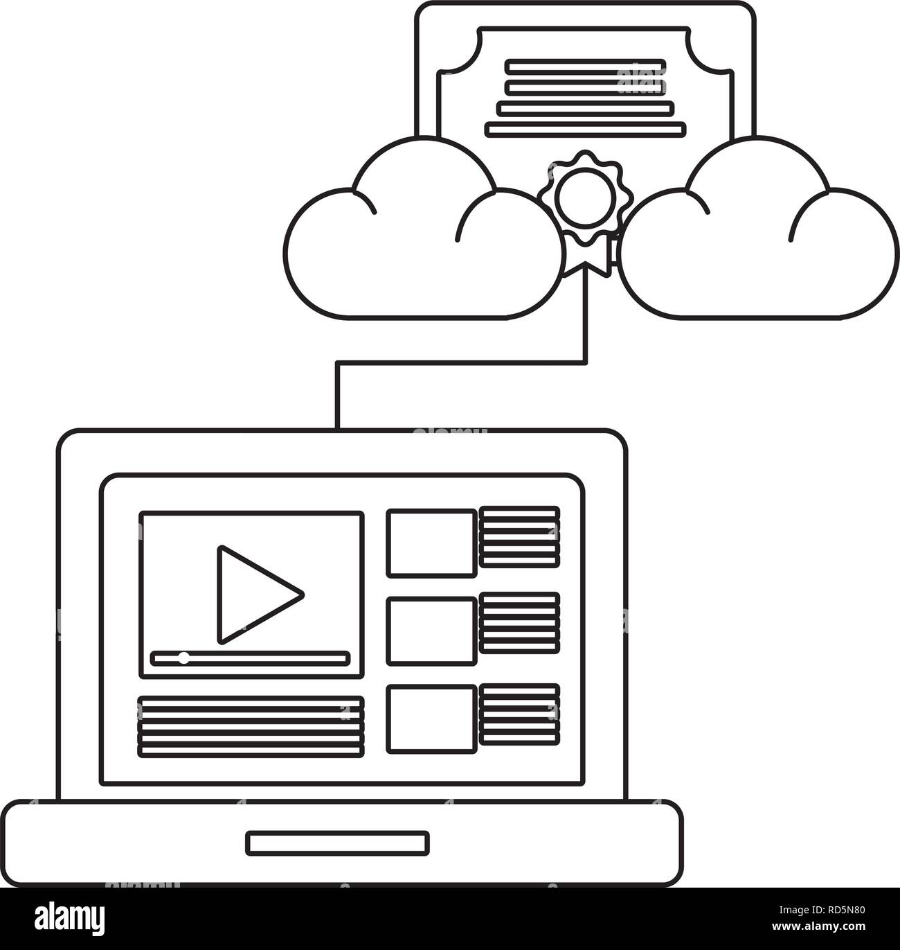 computer video icon Stock Vector Image & Art - Alamy