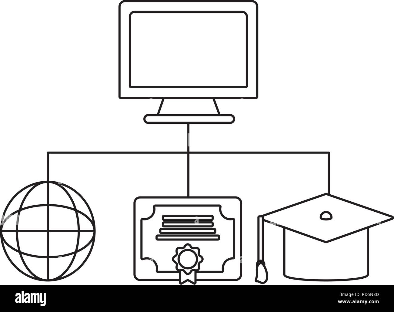 computer and education items Stock Vector Image & Art - Alamy