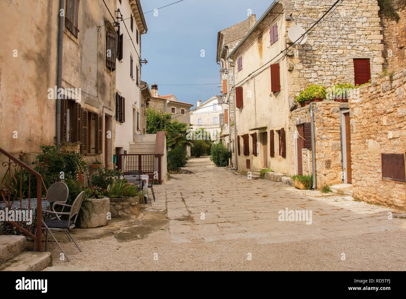 The historic hill village of Bale (also called Valle) in Istria ...