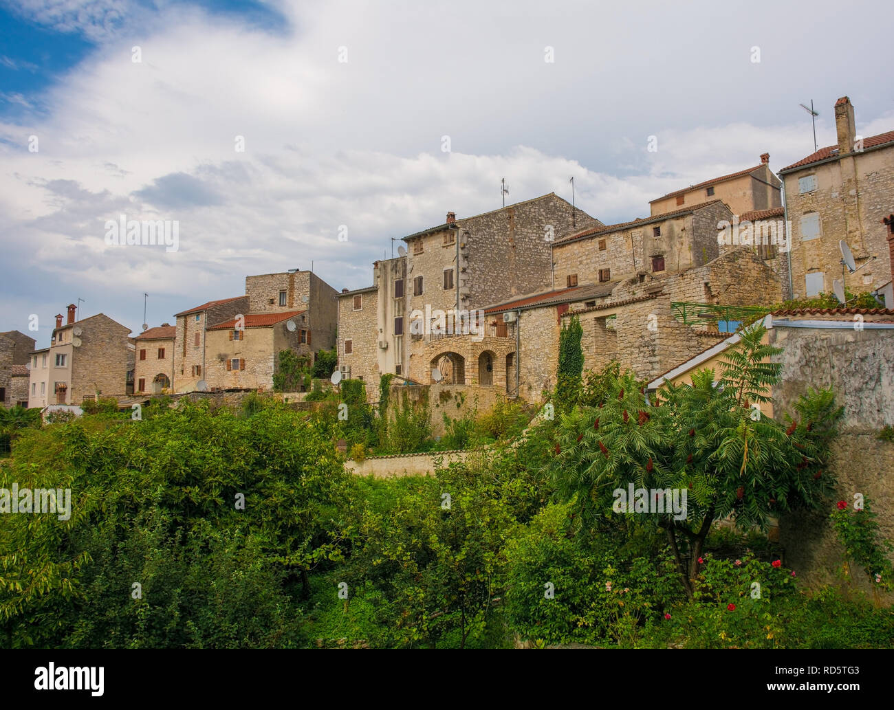 The historic hill village of Bale (also called Valle) in Istria ...