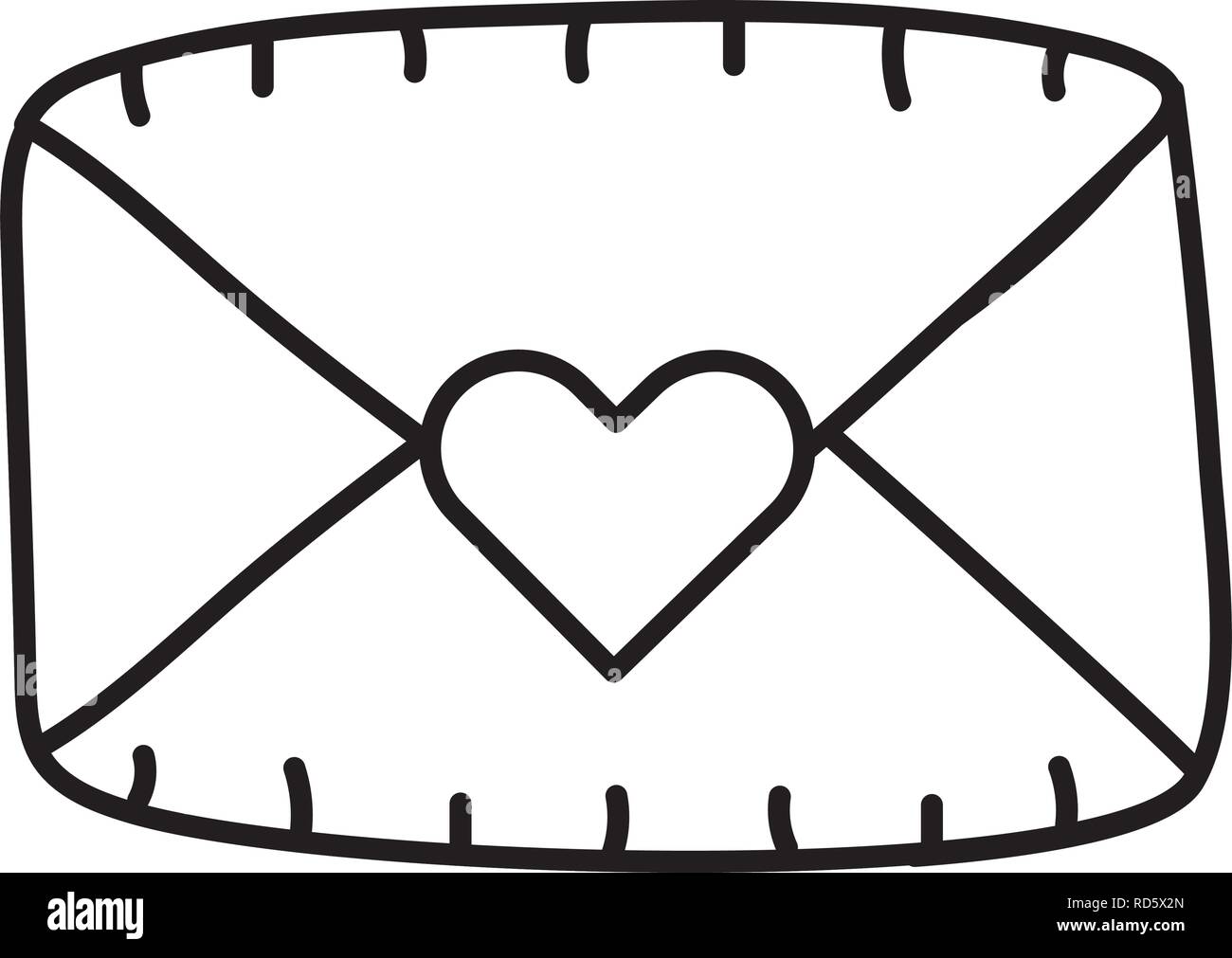 envelope with heart Stock Vector Image & Art - Alamy