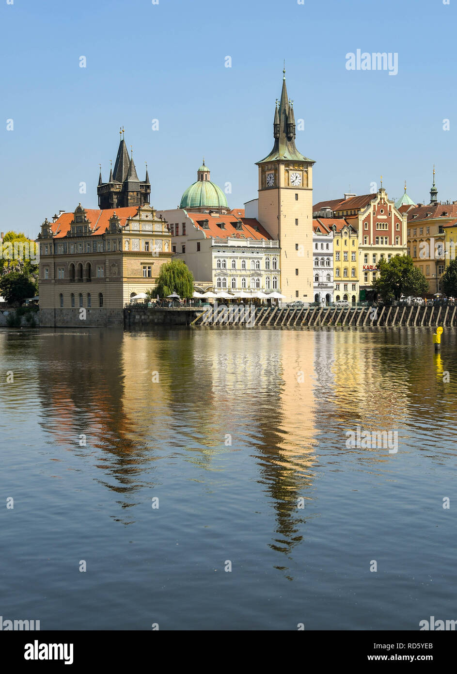 PRAGUE, CZECH REPUBLIC - AUGUST 2018: The Staromestska Vodarna, a ...