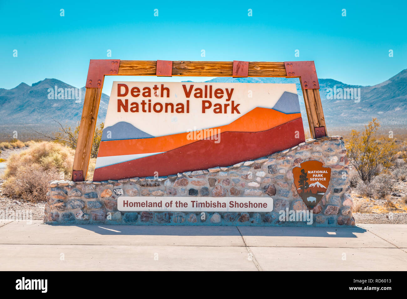 Death valley national park entrance hi-res stock photography and images ...