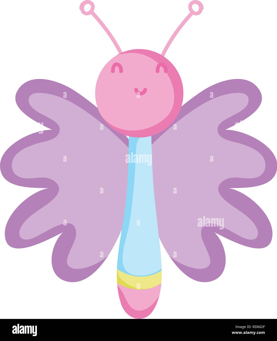 cute butterfly kawaii character Stock Vector Image & Art - Alamy