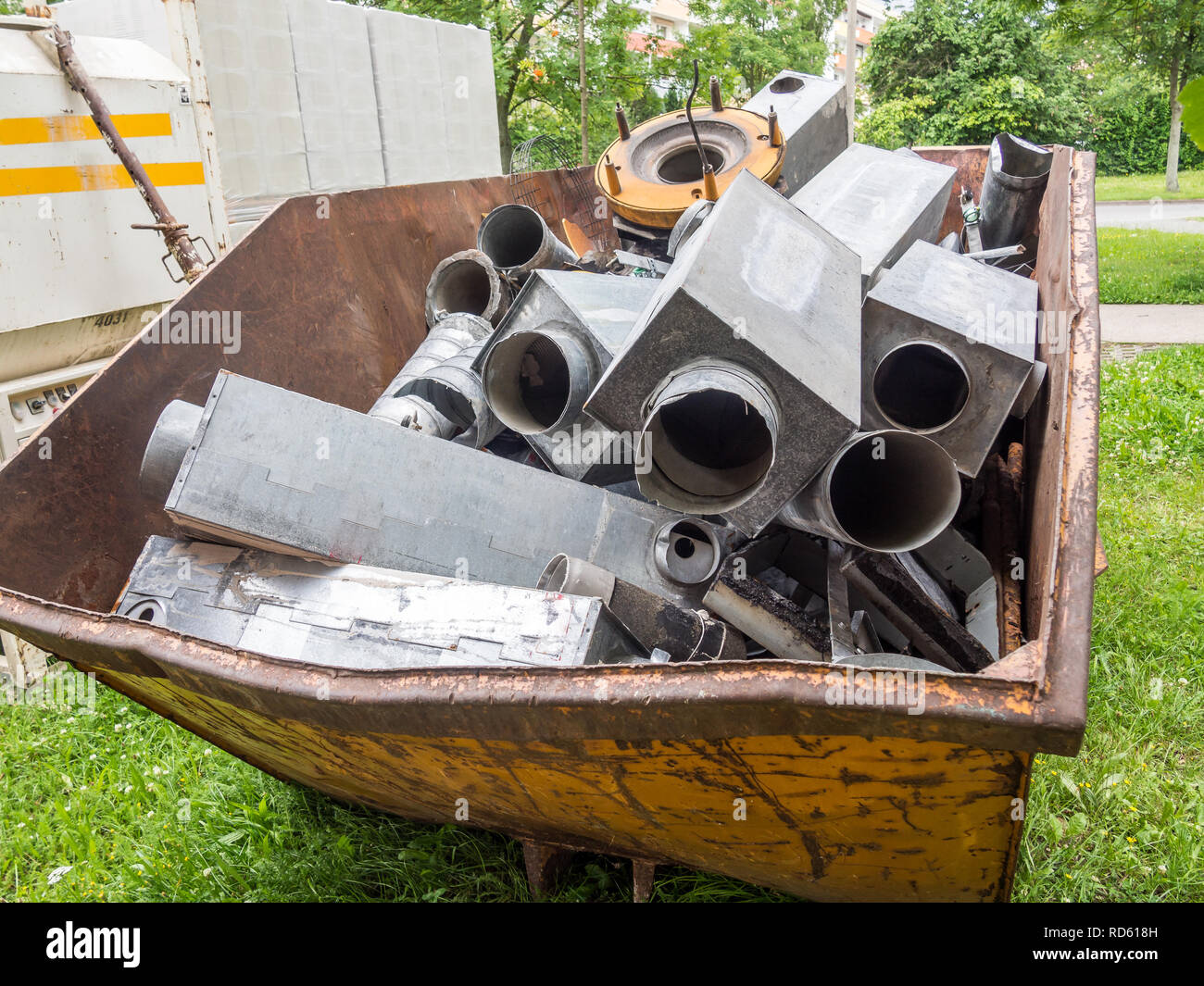 Scrap container hi-res stock photography and images - Alamy