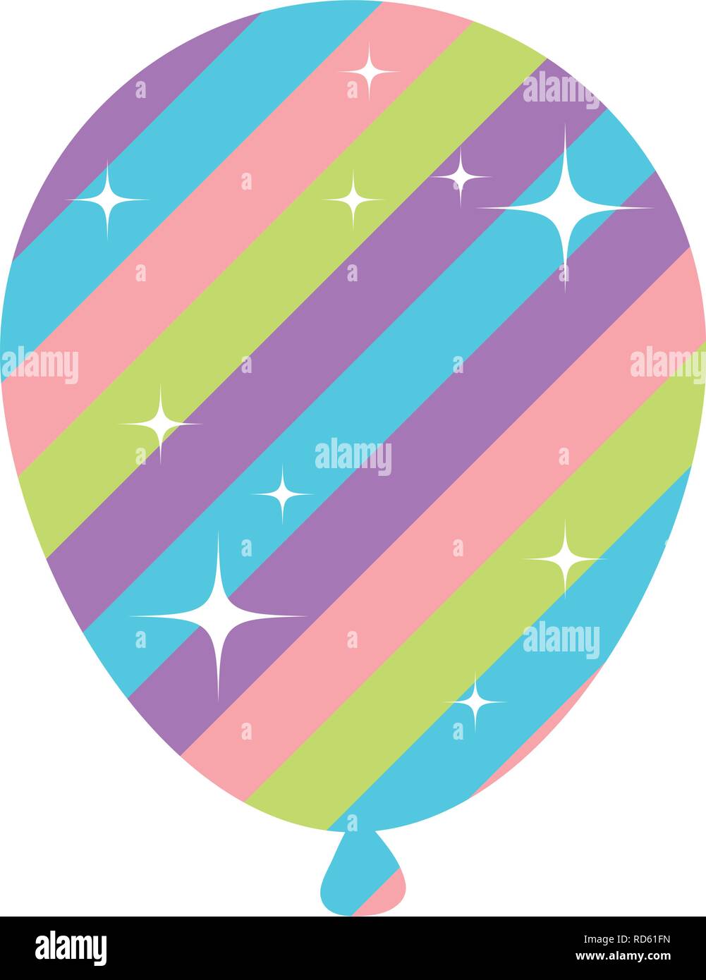 balloon helium floating with stars Stock Vector Image & Art - Alamy