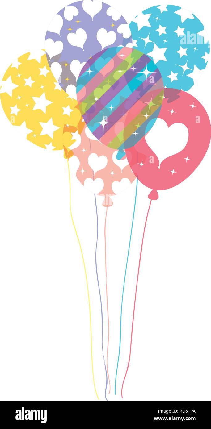 Balloons Helium Floating Icon Stock Vector Image And Art Alamy