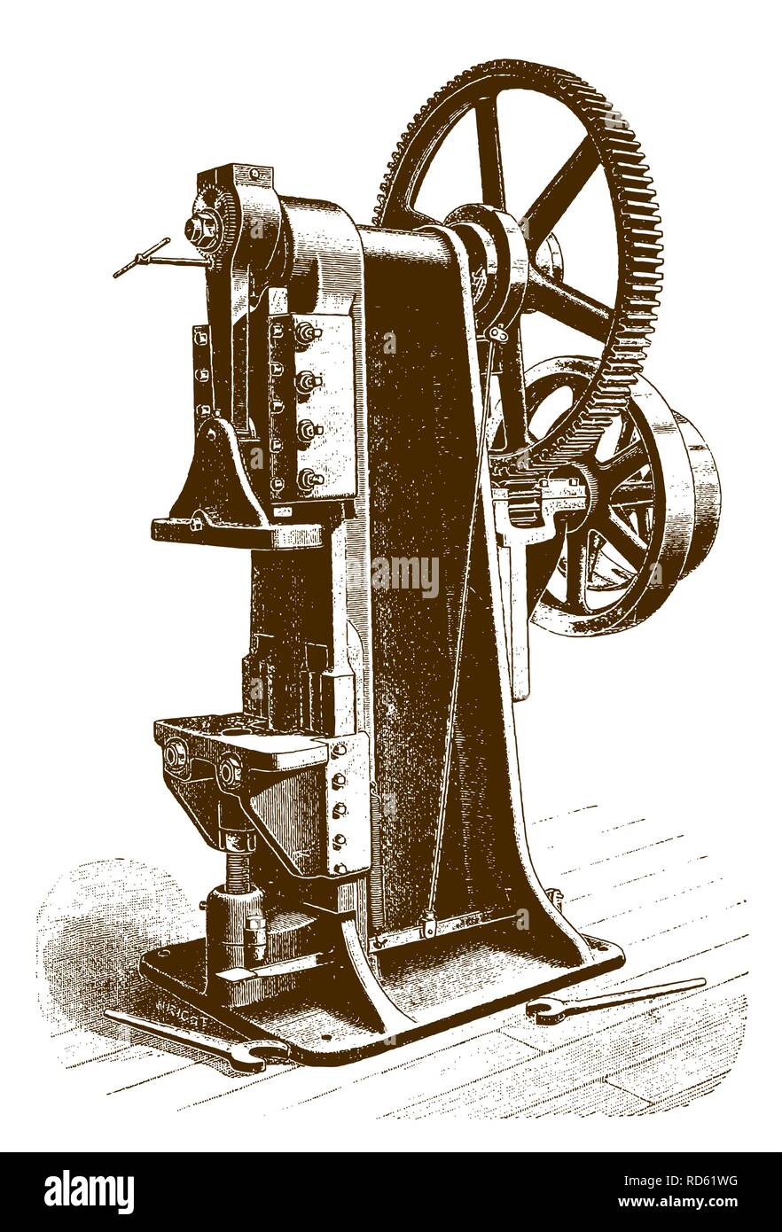 Mechanical pressing Stock Vector Images - Alamy