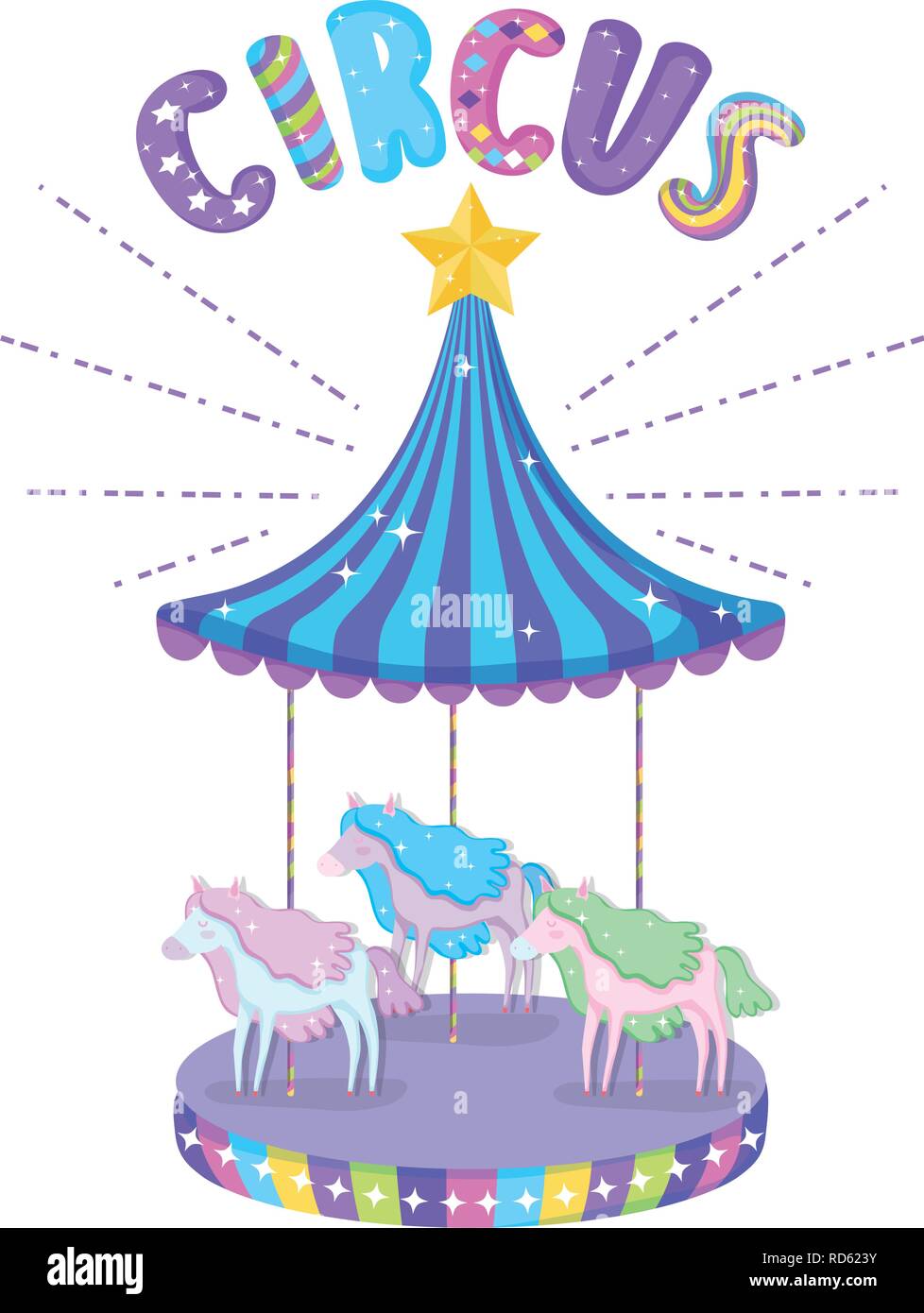 circus carousel scene icon Stock Vector Image & Art - Alamy