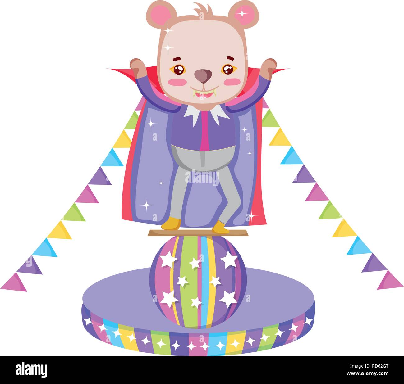 cute circus bear with layer in balloon Stock Vector Image & Art - Alamy