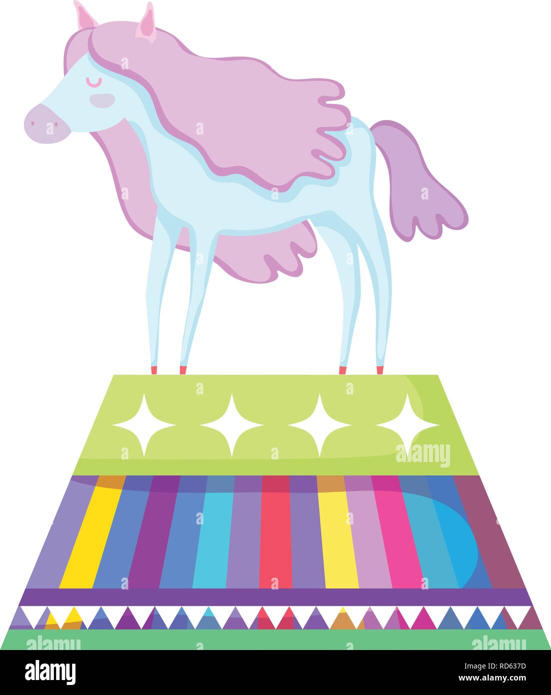 beautiful circus horse in stage character Stock Vector Image & Art - Alamy