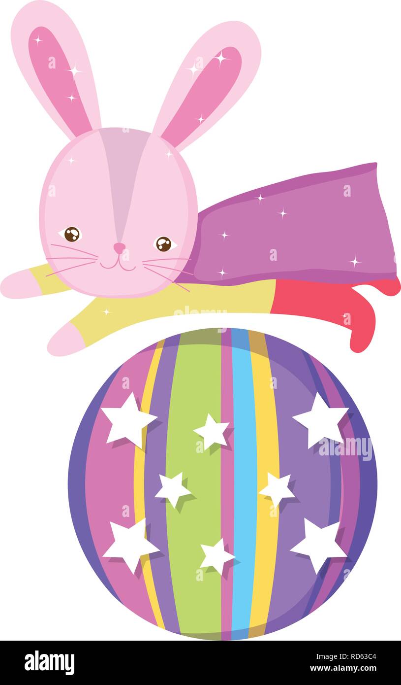 cute circus rabbit in balloon Stock Vector Image & Art - Alamy