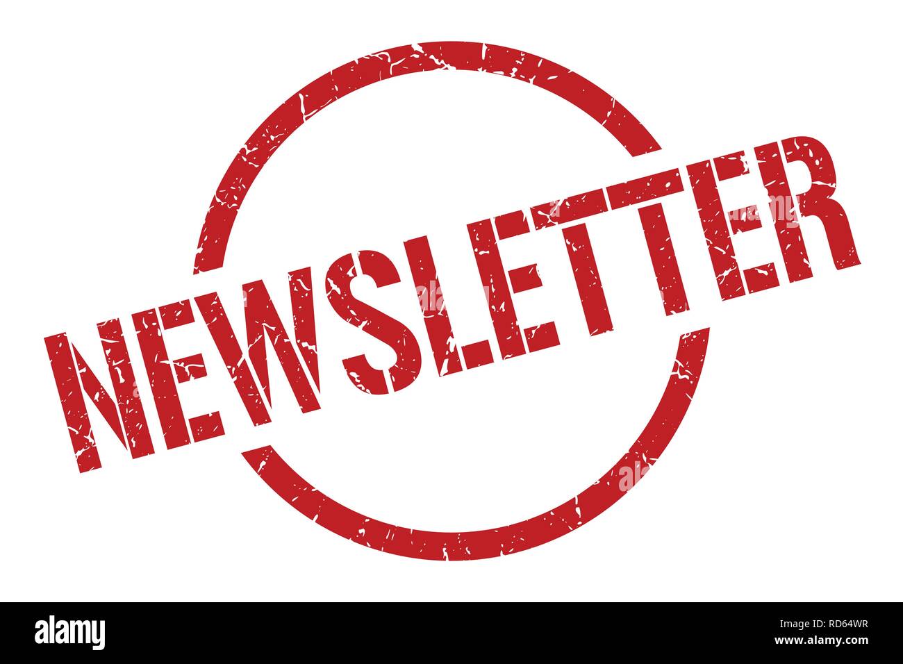 newsletter red round stamp Stock Vector Image & Art - Alamy
