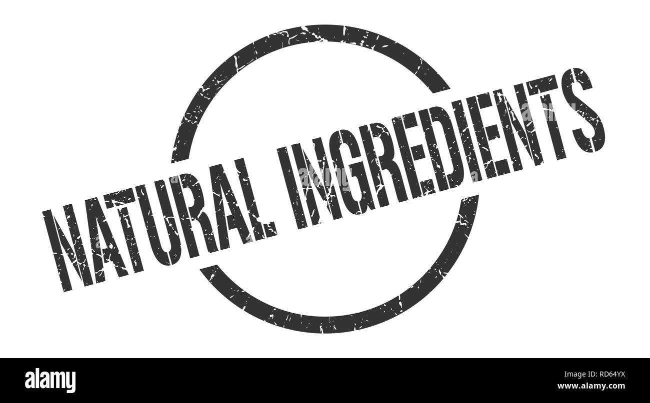 natural ingredients black round stamp Stock Vector Image & Art - Alamy