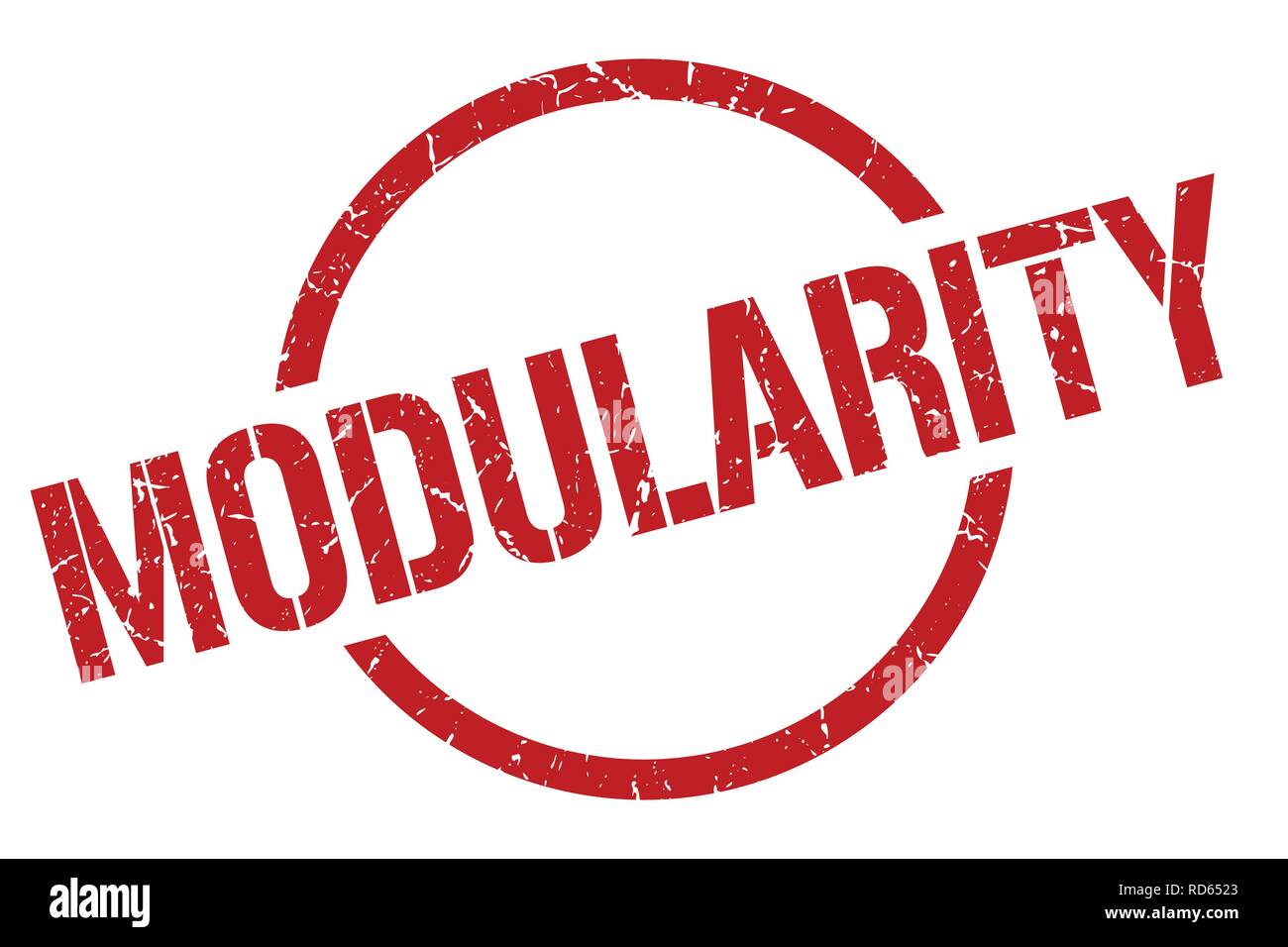Modularity Red Round Stamp Stock Vector Image And Art Alamy