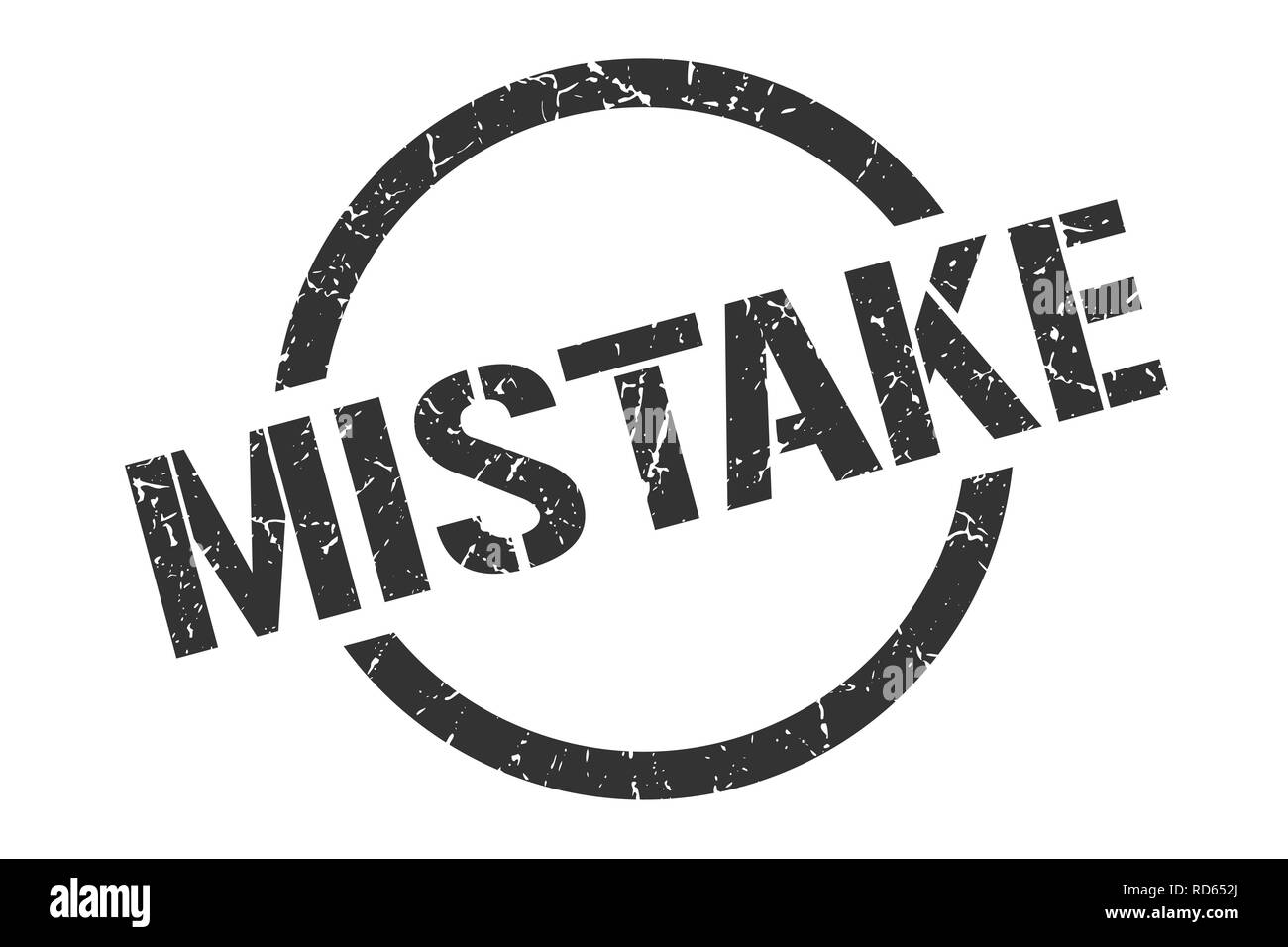 mistake black round stamp Stock Vector Image & Art - Alamy