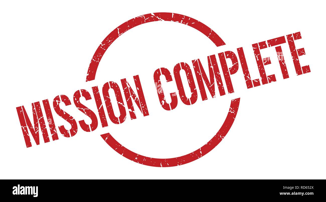 mission complete red round stamp Stock Vector Image & Art - Alamy