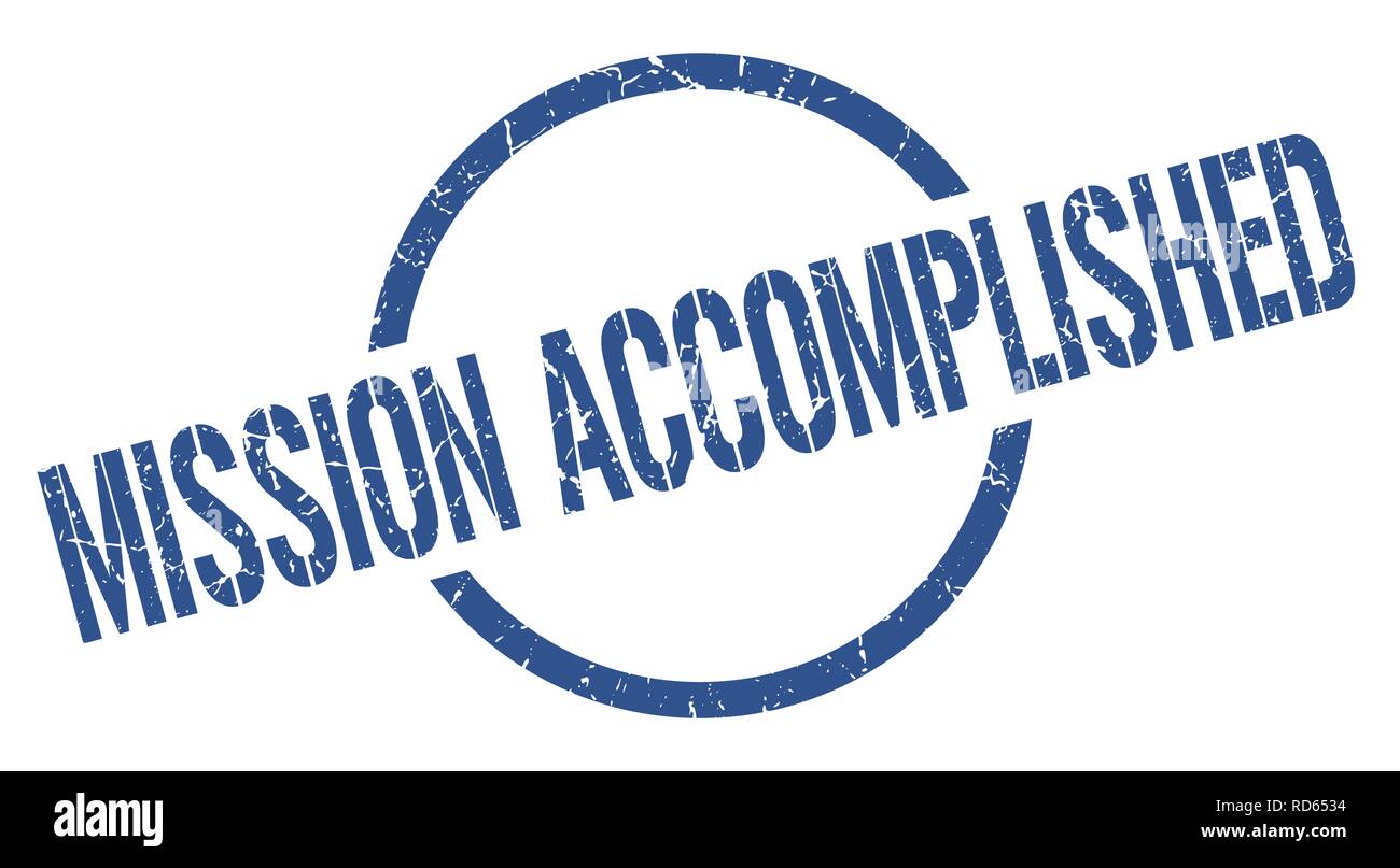 Mission complete blue round hi-res stock photography and images - Alamy
