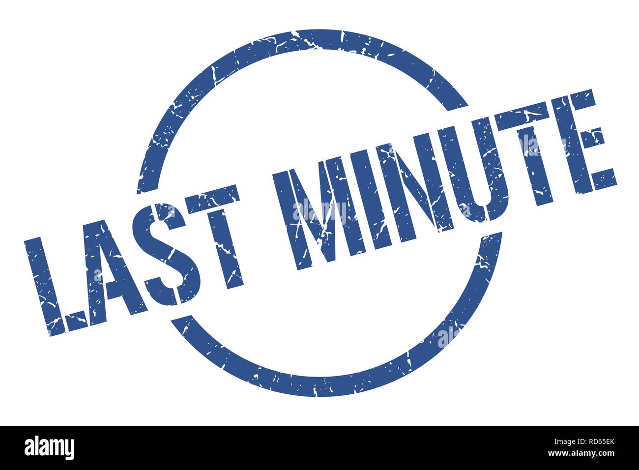last minute blue round stamp Stock Vector Image & Art - Alamy