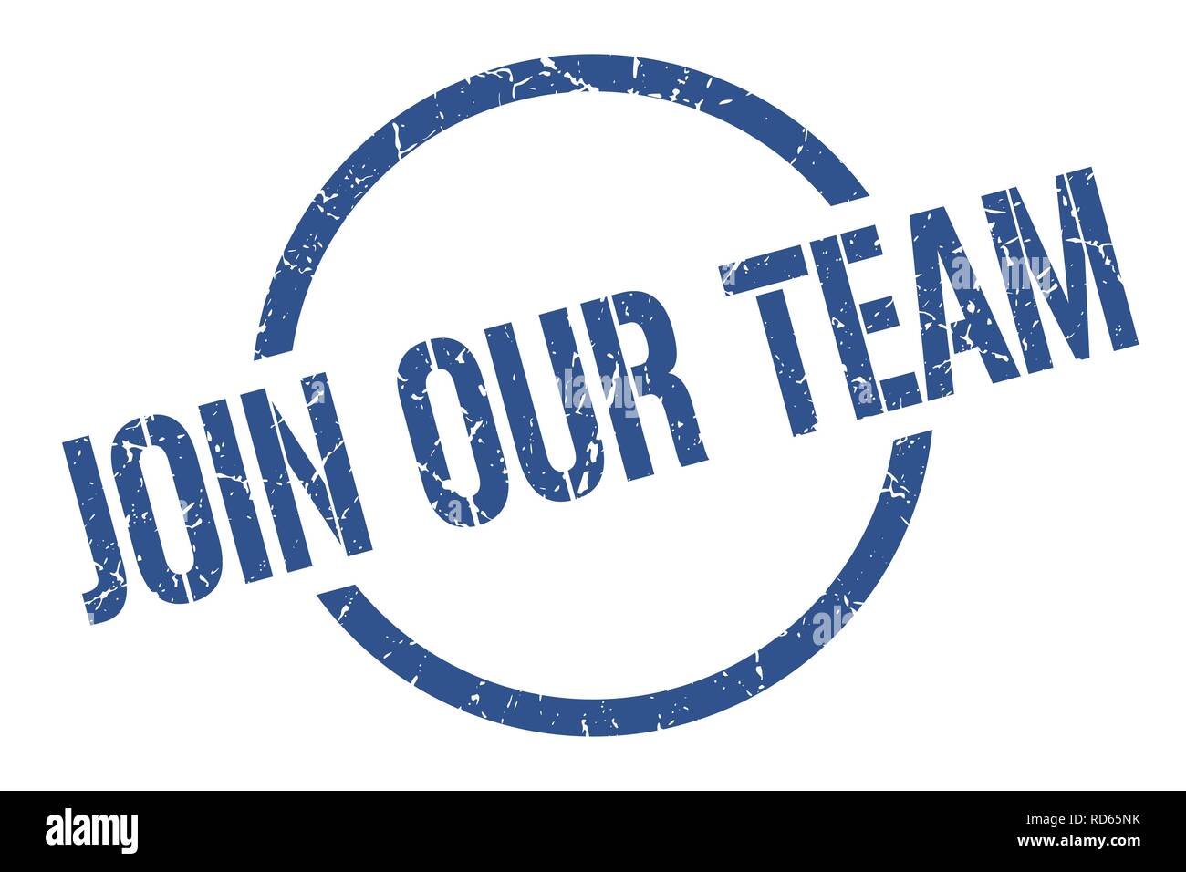join our team blue round stamp Stock Vector Image & Art - Alamy