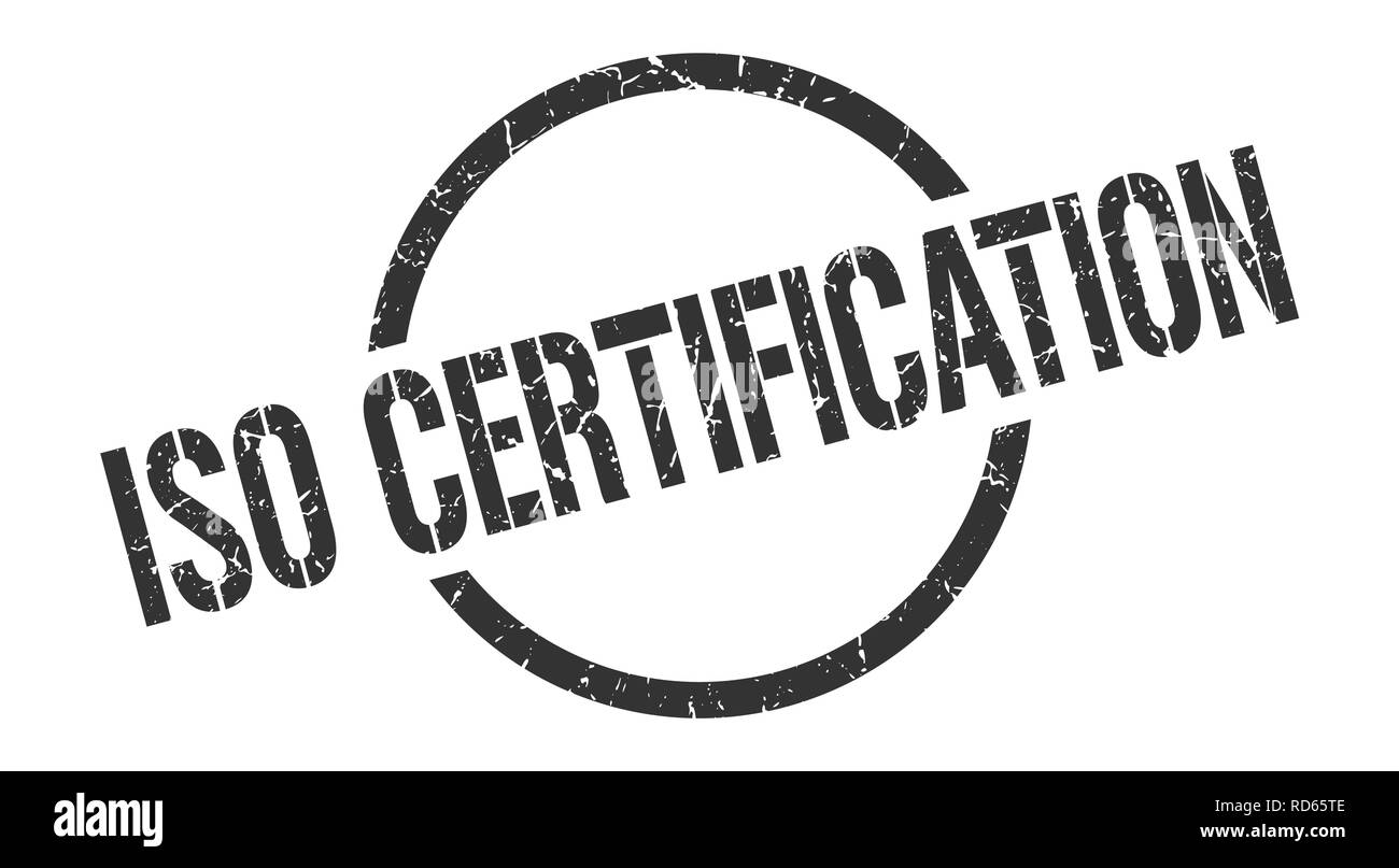 iso certification black round stamp Stock Vector Image & Art - Alamy