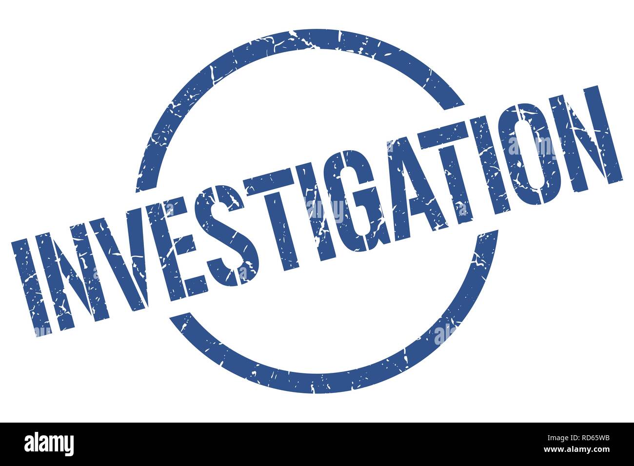 investigation blue round stamp Stock Vector Image & Art - Alamy