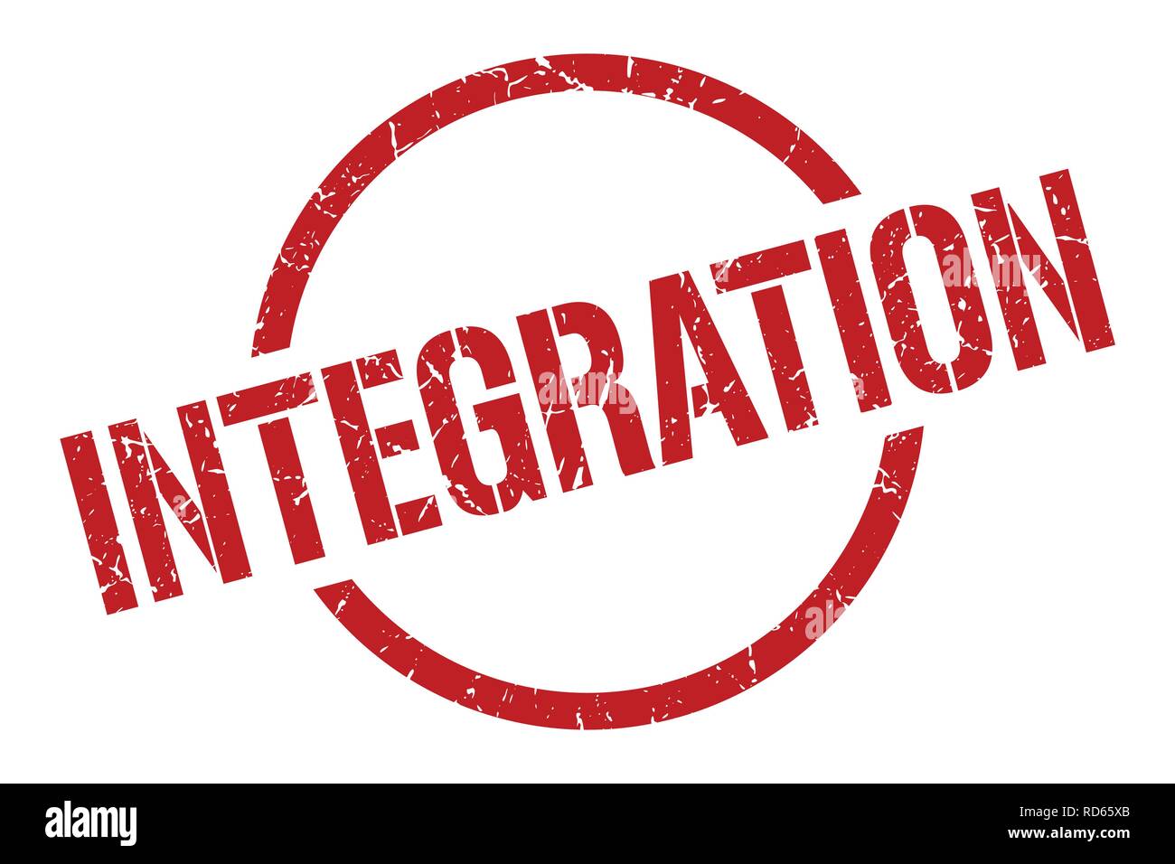 integration red round stamp Stock Vector Image & Art - Alamy