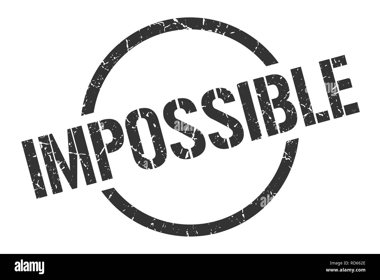 impossible black round stamp Stock Vector Image & Art - Alamy