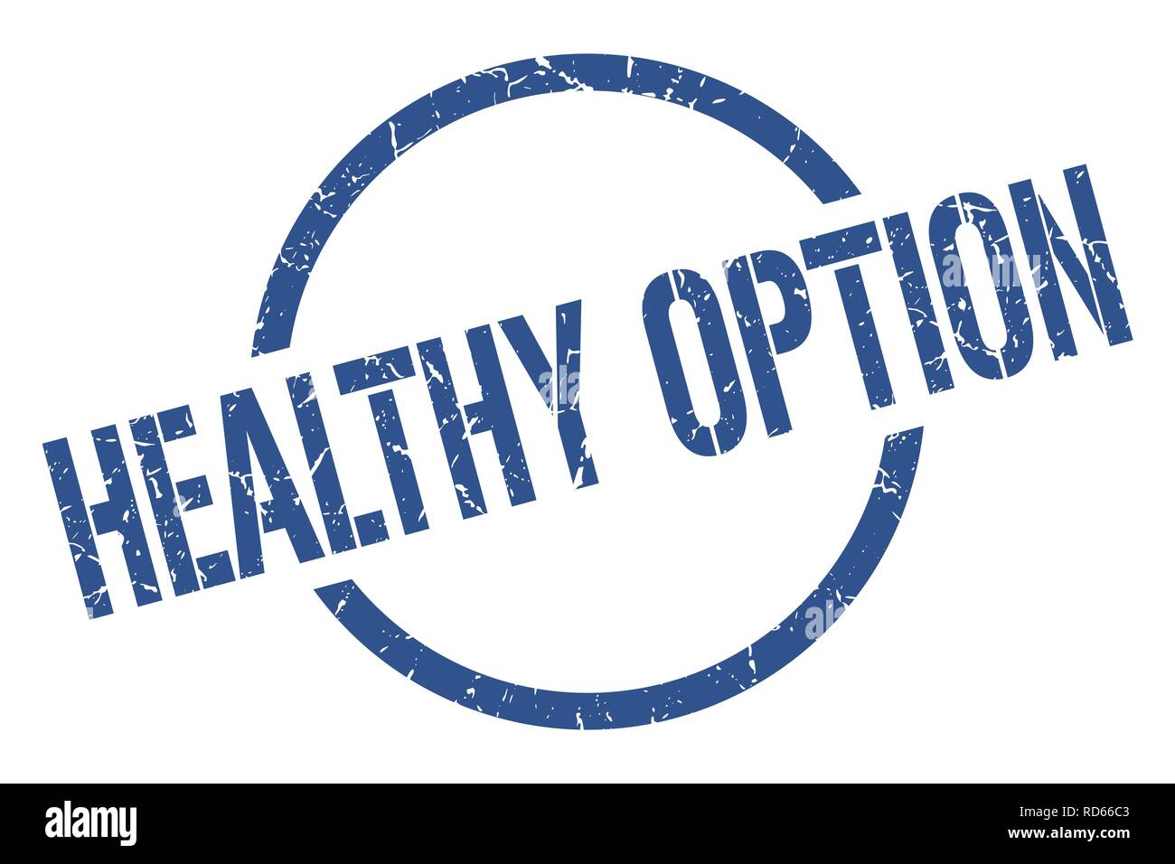 healthy option blue round stamp Stock Vector Image & Art - Alamy