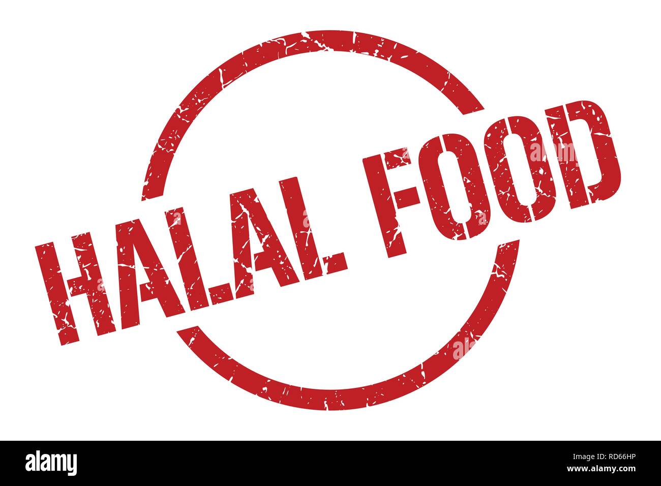 halal food red round stamp Stock Vector Image & Art - Alamy