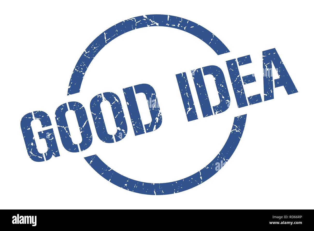 good idea blue round stamp Stock Vector Image & Art - Alamy