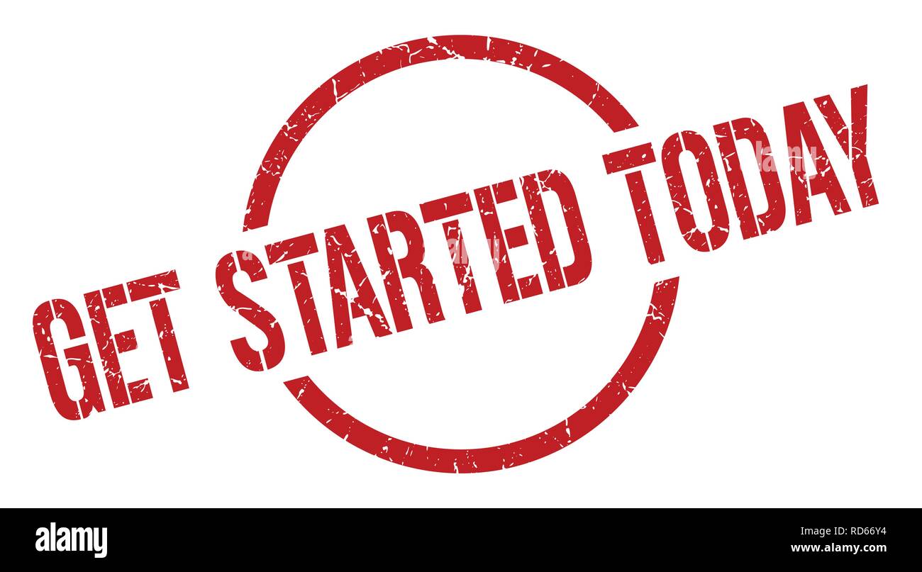 get started today red round stamp Stock Vector Image & Art - Alamy