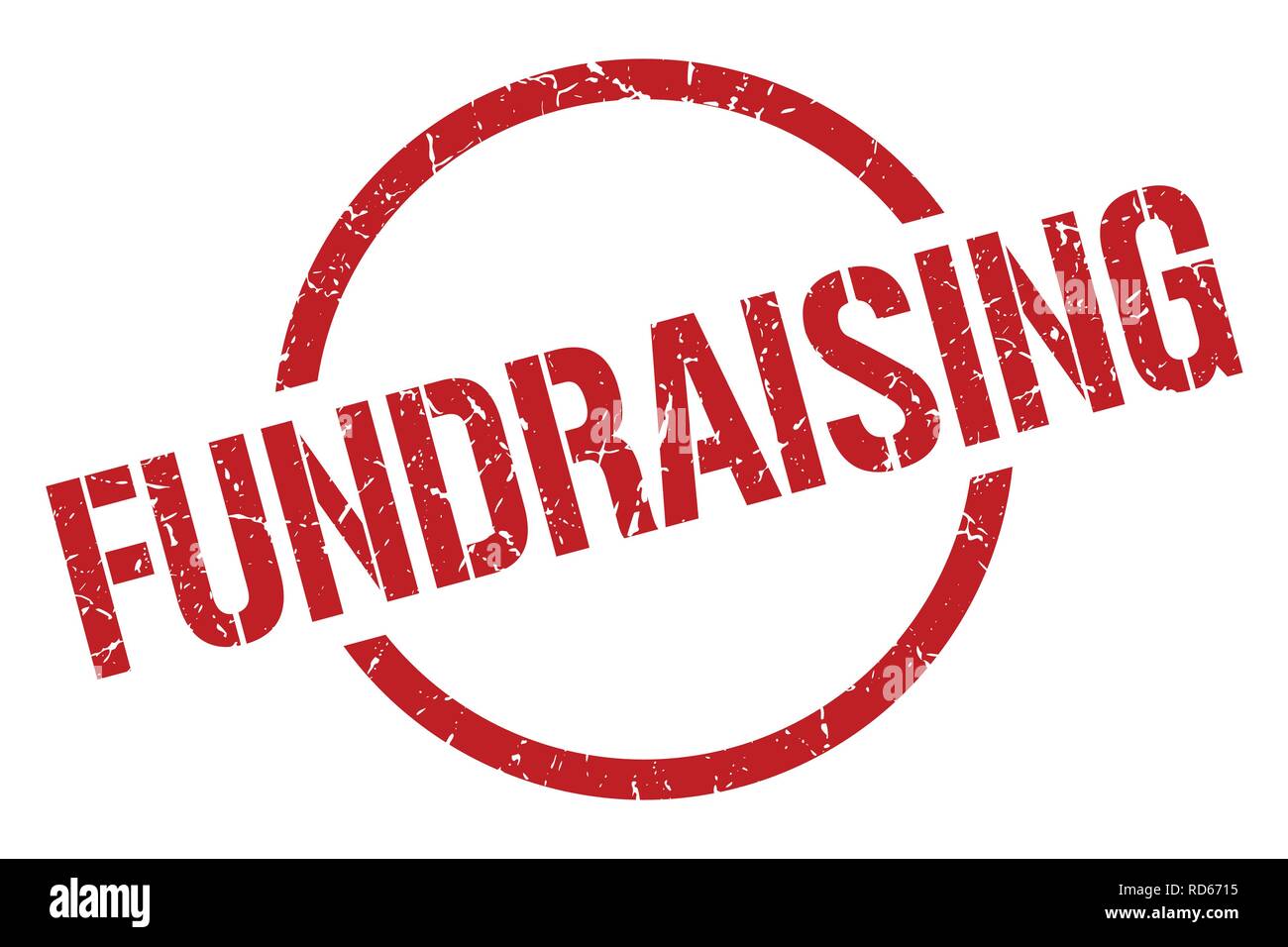 fundraising red round stamp Stock Vector Image & Art - Alamy