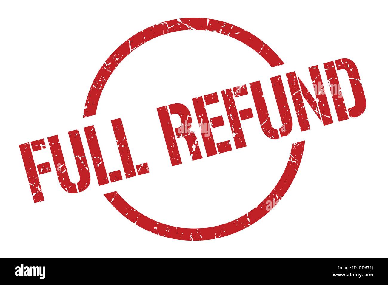 Full refund rubber stamp hi-res stock photography and images - Alamy