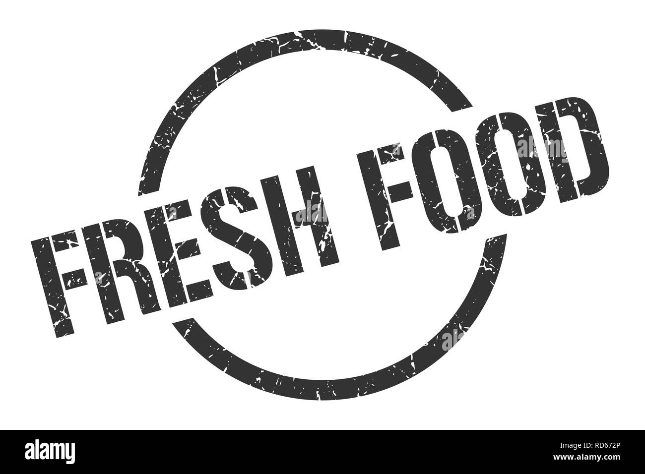 fresh food black round stamp Stock Vector Image & Art - Alamy