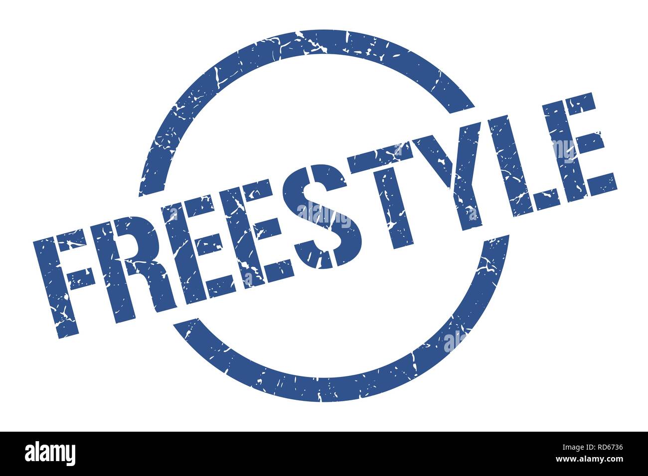 freestyle blue round stamp Stock Vector Image & Art - Alamy