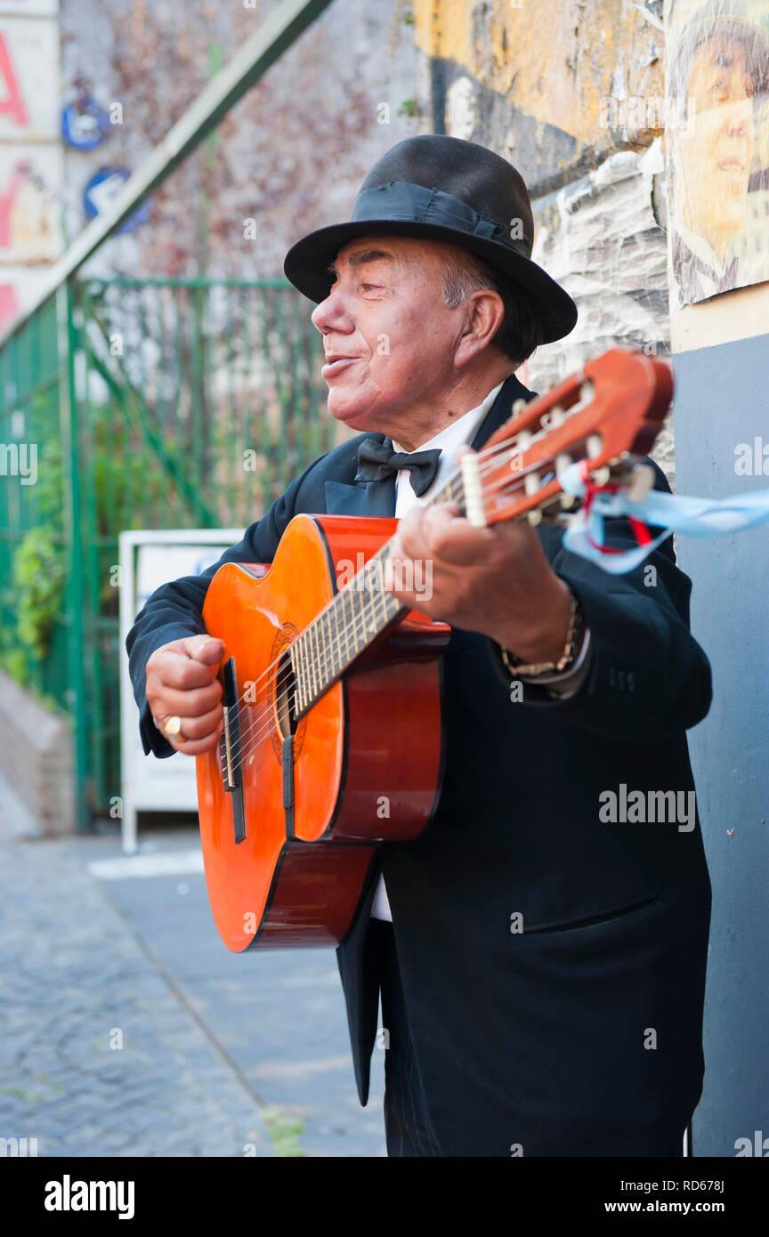 Tango singer, Plaza Dorrego, San Telmo, Buenos Aires, Argentina, South ...