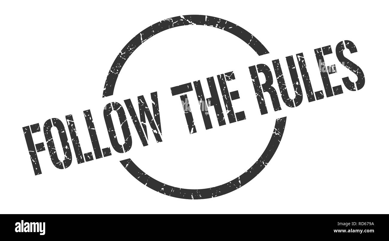 follow the rules black round stamp Stock Vector Image & Art - Alamy